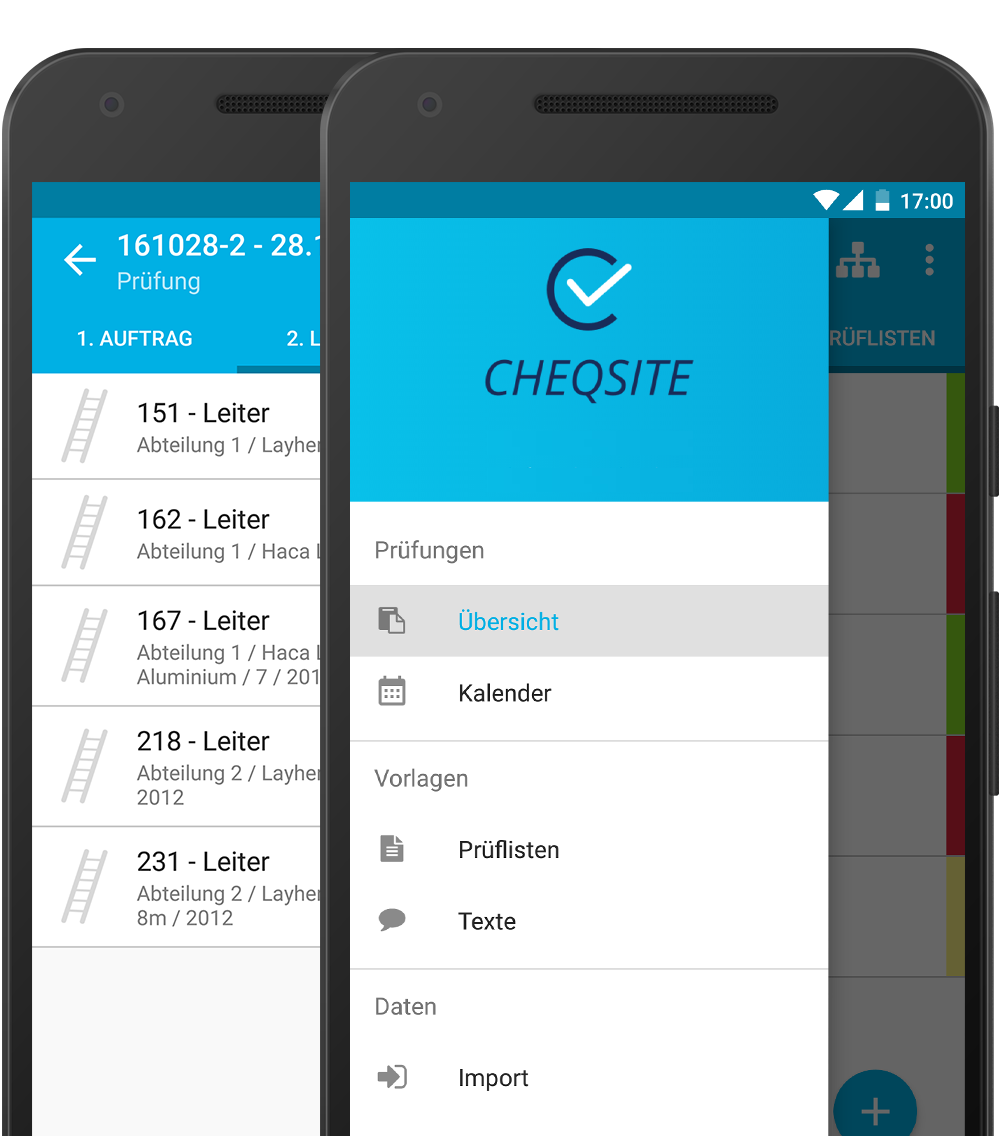 Leitern und Tritte - Inspektion - CHEQSITE