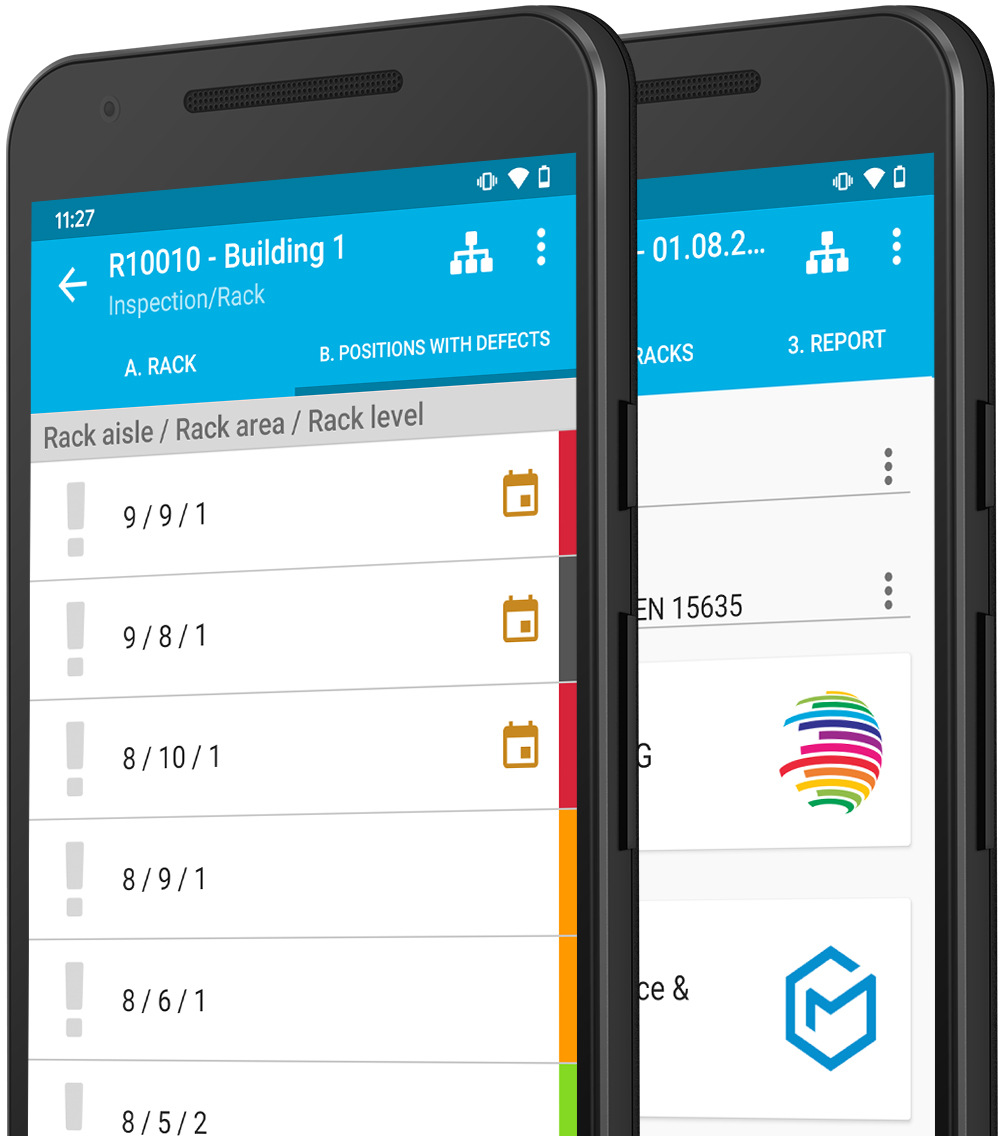 Rack inspection i.a. in accordance with DIN EN 15635 - Inspection ...